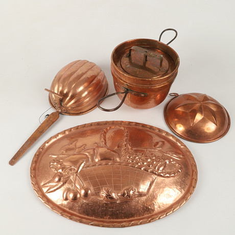 FORMAR, 4 stycken, koppar, 1800-/1900-tal. Silver & Metall - Tenn ...