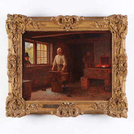 EDWIN HUGHES (1842-1922). Oljemålning på duk. Signerad och daterad 1888 ...