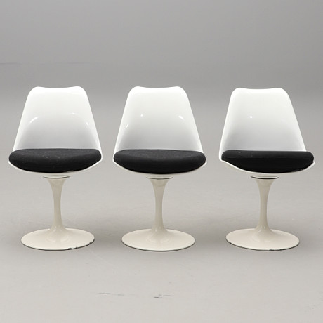 RUDI BONZANI. Three Italian Tulip style chairs, second half of the 20th ...