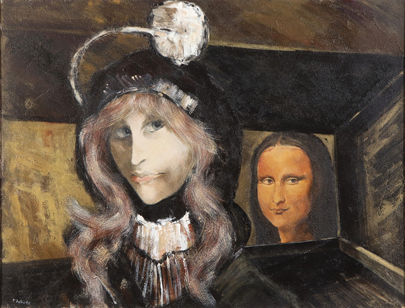 PETER JAKOBY. Blandteknik. Mona Lisa. Signerad. Konst - Måleri - Auctionet