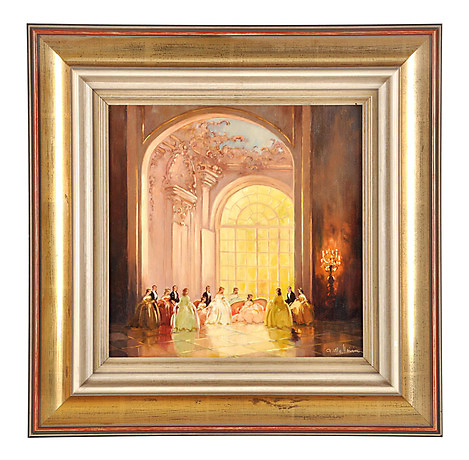 PETER OTTO HEIM. ”Scen i Nymphenburg.” Galant kvinnofest i hallen ...