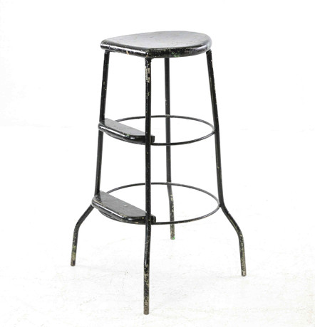 PALL, svartlackerad metall, trä, tidigt 1900. Möbler - Fåtöljer ...