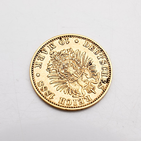 COIN, 10 marks, 1888, Friedrich III, Germany, Prussia, gold, weight ...