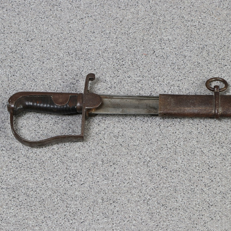SABER. Sweden, M/1831 for the artillery. Steel with leather-clad ...