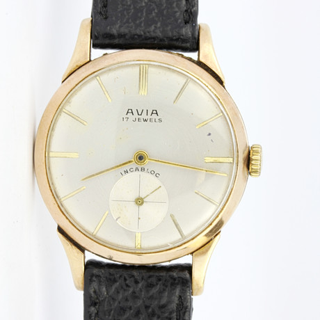 9CT GOLD AVIA WRIST WATCH. Clocks & Watches - Wristwatches - Auctionet
