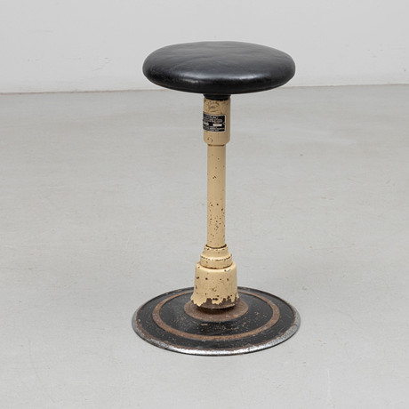 TANDLÄKARPALL, "Sterling Operating Stool", metall, skinnklädd sits ...