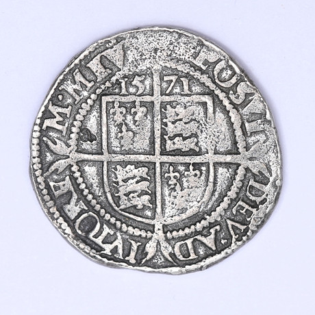 SILVERMYNT, Sixpence, Elizabeth I, Tudor, England, 1571. Mynt, Medaljer ...