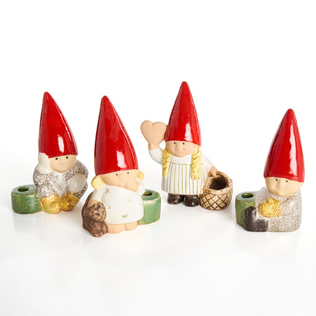 LISA LARSON, 4 dlr, Tomtenissar och Tomteflickor, Gustavsberg, stengods ...