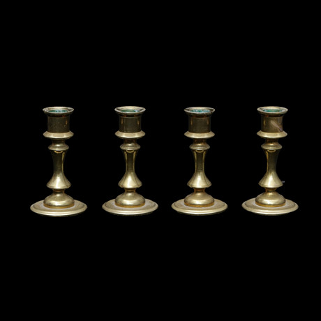 A set of 4 brass mini candlesticks, 20th century. Lighting & Lamps ...