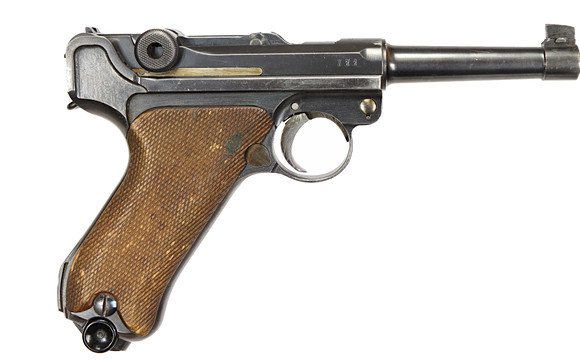 PISTOL, Semi-automatic, make DWM, model P08, calibre 9x19, n.e.s. 3424 ...