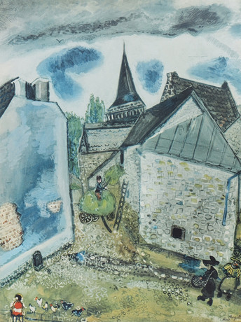 KONSTTRYCK, Marc Chagall, "Chambon Sur Lac", Museum Boymans, Holland ...