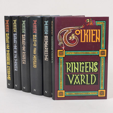 J.R.R. TOLKIEN. böcker, 6 volymer, "Sagan om ringen", Jubileumsupplaga ...