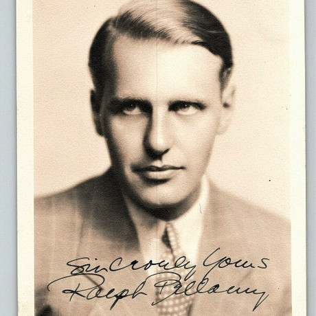 RALPH BELLAMY, Hollywood Actor, Oscar winner, original autograph on ...