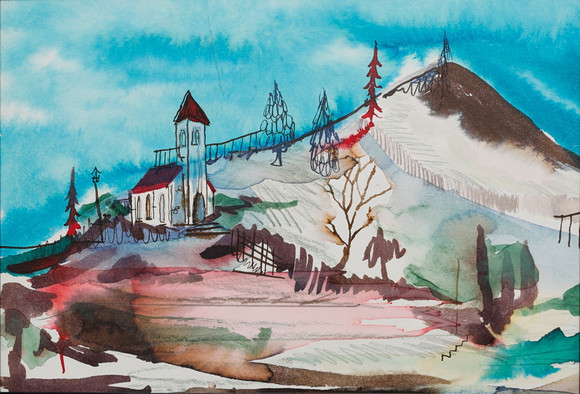 CHRISTOF MASCHER (F.1979). Nightmare Creatures, watercolour and ink ...