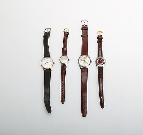 BRACELET WATCH, 4 pcs, among others Facit, Vasa, Tell, Eklora. Clocks ...
