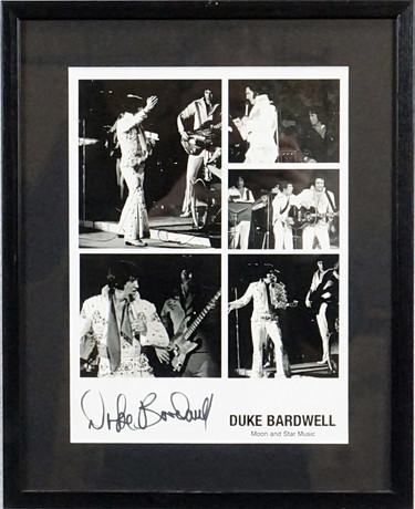 DUKE BARDWELL, autograph, Elvis bassist, on photo print with pictures ...