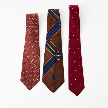 SLIPSAR, 3 st., siden, Burberrys, YSL, Hermès. Vintagekläder ...