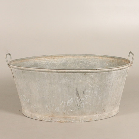 ZINKBALJA med handtag. Silver & Metall - Övriga metallföremål - Auctionet