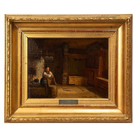 HANNA TENGELIN WINGE. Olja på duk, "Rättvik", signerad och daterad 1868 ...