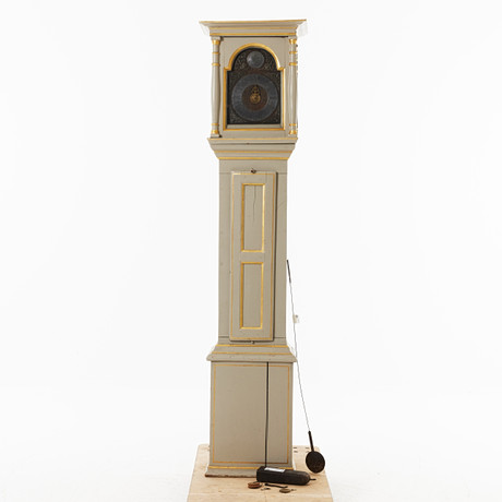 Reloj de pie del siglo XVII/XIX, función de impacto, caja pintada ...