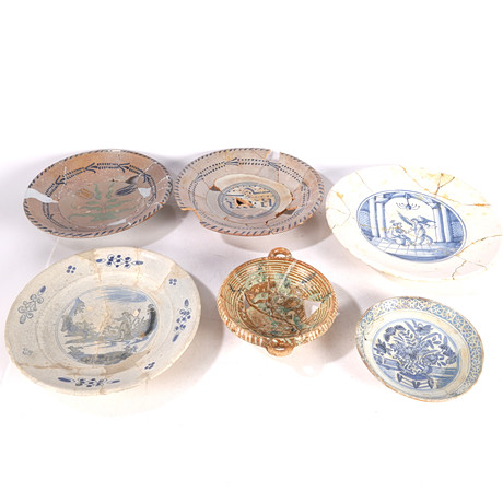 A COLLECTION OF 17TH/18TH CENTURY POTTERY. Ceramics & Porcelain ...