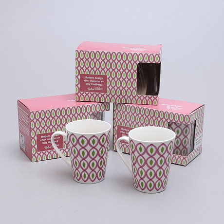 A set of 6 “Retro Edition” mugs, Stig Lindberg, 2000s. Ceramics ...