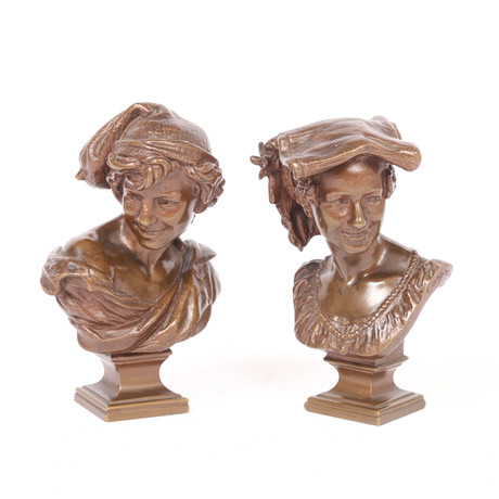 JEAN BAPTISTE CARPEAUX (1827-1875), "LA RIEUSE ET LE RIEUR NAPOLITAINS ...