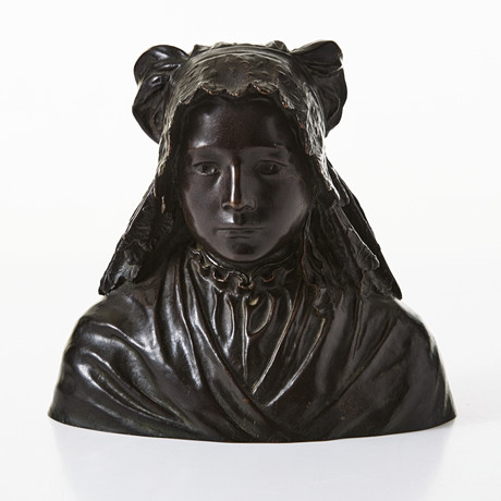 HUGO ELMQVIST (1862-1930) "Bretagnska" eller "Flicka från Ile de Batz ...