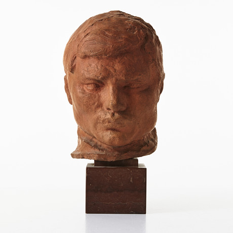 CHRISTIAN ERIKSSON. A 'Lappdräng', early 20th century, terracotta ...