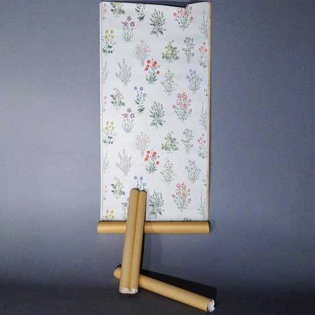 INGRID SIMONSSON. Tapeter, mönstertryck i akvarell, 5 delar. Konst - Måleri - Auctionet