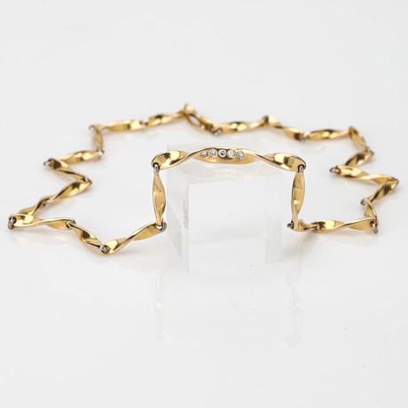 COLLIER 18K guld, ca 0.15 ct diamanter W/VS, Wadring-Juvel HB ...