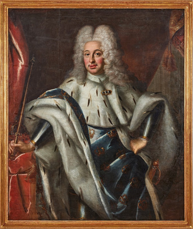 DAVID VON KRAFFT (1655-1724). Tillskriven. Representationsporträtt av ...