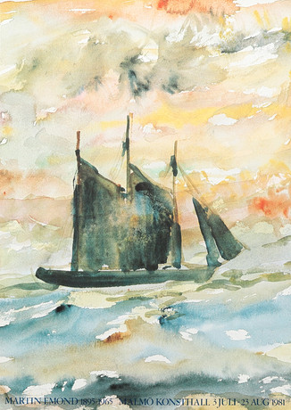 UTSTÄLLNINGSAFFISCH, offsettryck, Martin Emond, Malmö Konsthall. Konst ...