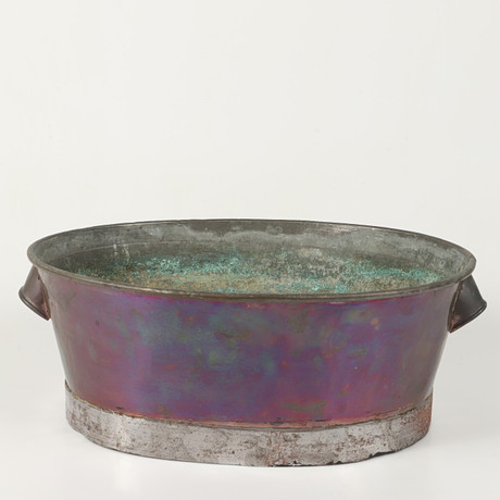 BALJA, koppar med handtag, 1900-tal. Silver & Metall - Tenn, Mässing ...