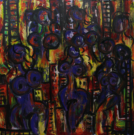 LOUISE PASCAL. Models. Acrylic on canvas. Signed Pascal. Art ...