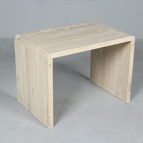 DRAINS. Side table/Travertine coffee table, 1970s. Furniture - Tables ...