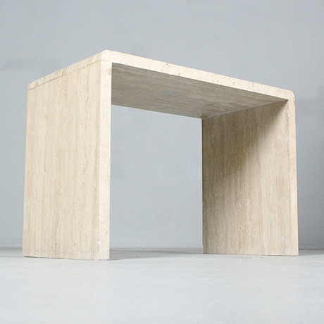 DRAINS. Side table/Travertine coffee table, 1970s. Furniture - Tables ...