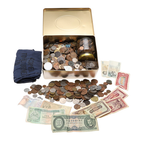 A COLLECTION OF WORLD COINS AND BANKNOTES. Coins, Medals & Stamps ...