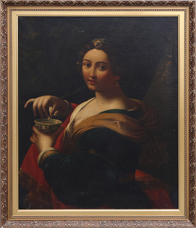 ANTIQUE REPRODUCTION OF A DEPICTION OF CLEOPATRA DISSOLVING A PEARL IN ...