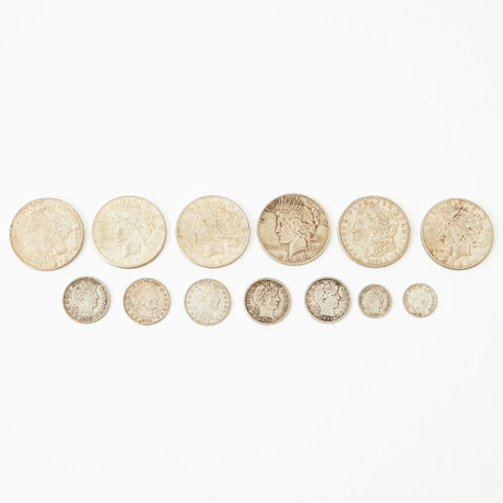 MYNT, 13 st., silver, USA, 1893-1935. Mynt, Medaljer & Frimärken - Mynt ...