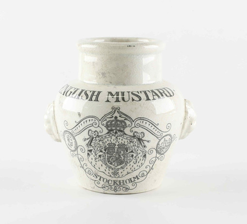 SENAPSBURK, keramik, English Mustard TH Winborg, Rörstrand, 1800-talets ...