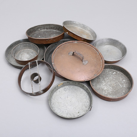 A set of nine copper moulds, 1800/20th century. Silver & Metals ...