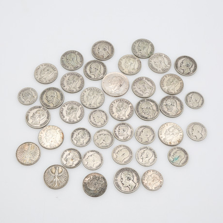 SVENSKA OCH UTLÄNDSKA MYNT AV SILVER. Mynt, Medaljer & Frimärken - Mynt ...