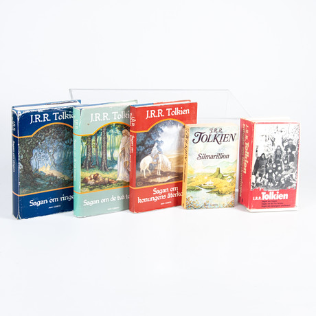 J R R TOLKIEN. 7 volymer, Silmarillion, Sagan om ringen m.fl. Svenska ...