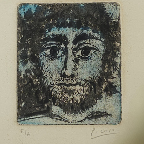 PABLO PICASSO. FAUN. ENGRAVING ON PAPER SIGNED IN PENCIL AND NUMBERED E ...