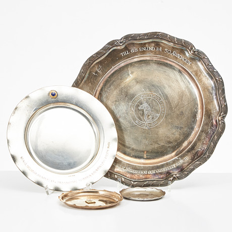 A set of four silver coasters, 20th century. Silver & Metals - Silver ...