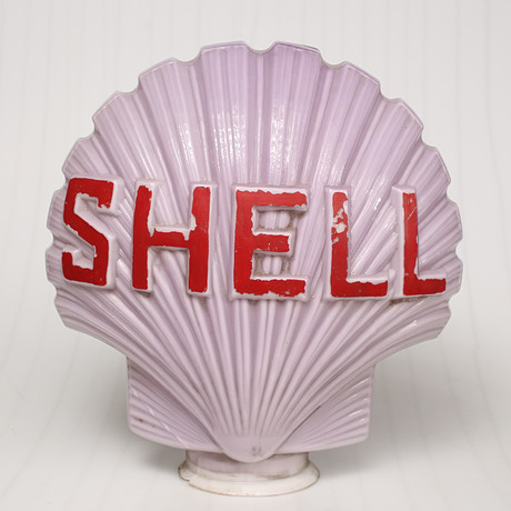 KUPA TILL BENSINPUMP, glas, Shell, Pukeberg, 1930-tal. Övrigt - Övrigt ...