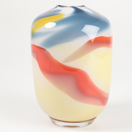 RICHARD RACKHAM. Vas, glas, Eldoluft, signerad. Glas - Konstglas ...