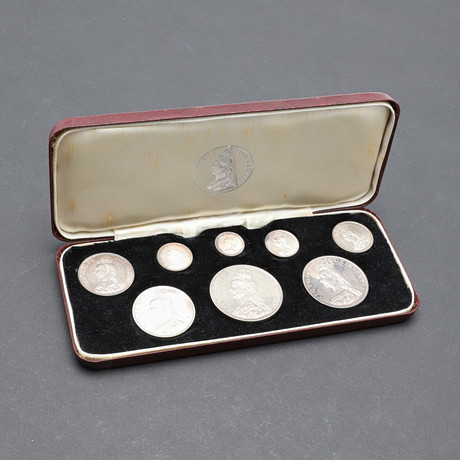 A QUEEN VICTORIA SPECIMEN SILVER COIN SET, 1887. Coins, Medals & Stamps ...