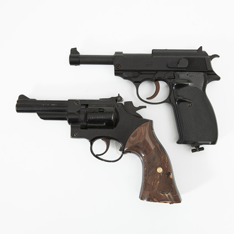 CARBONATION GUN and CARBONIC ACID REVOLVER, Crosman, model 338 Auto and ...